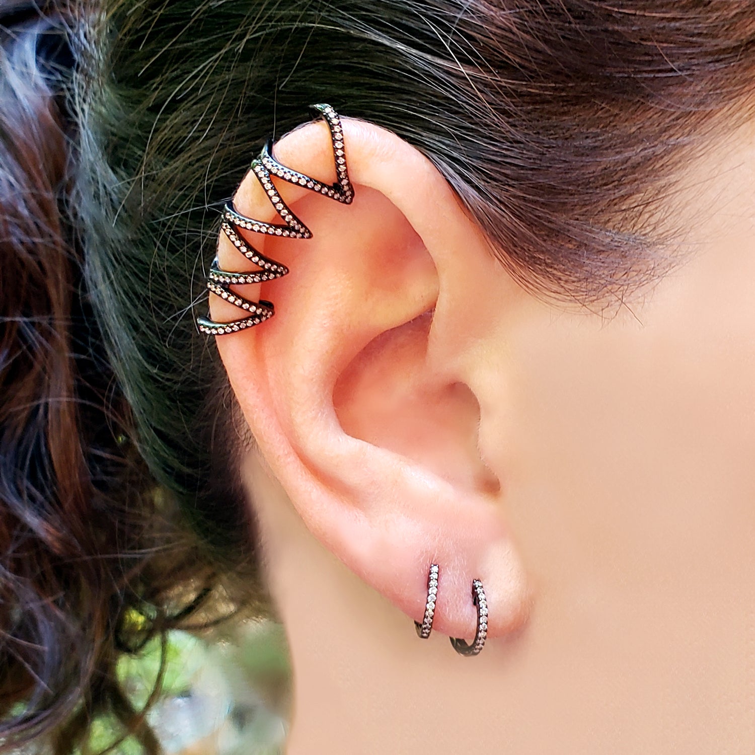 Gold and Diamond Ear Topper - Designer Earrings - The EarStylist by Jo ...