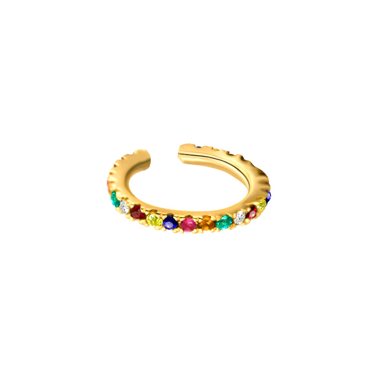 Rainbow Ear Cuff - Designer Earrings - The EarStylist – The Ear Stylist ...