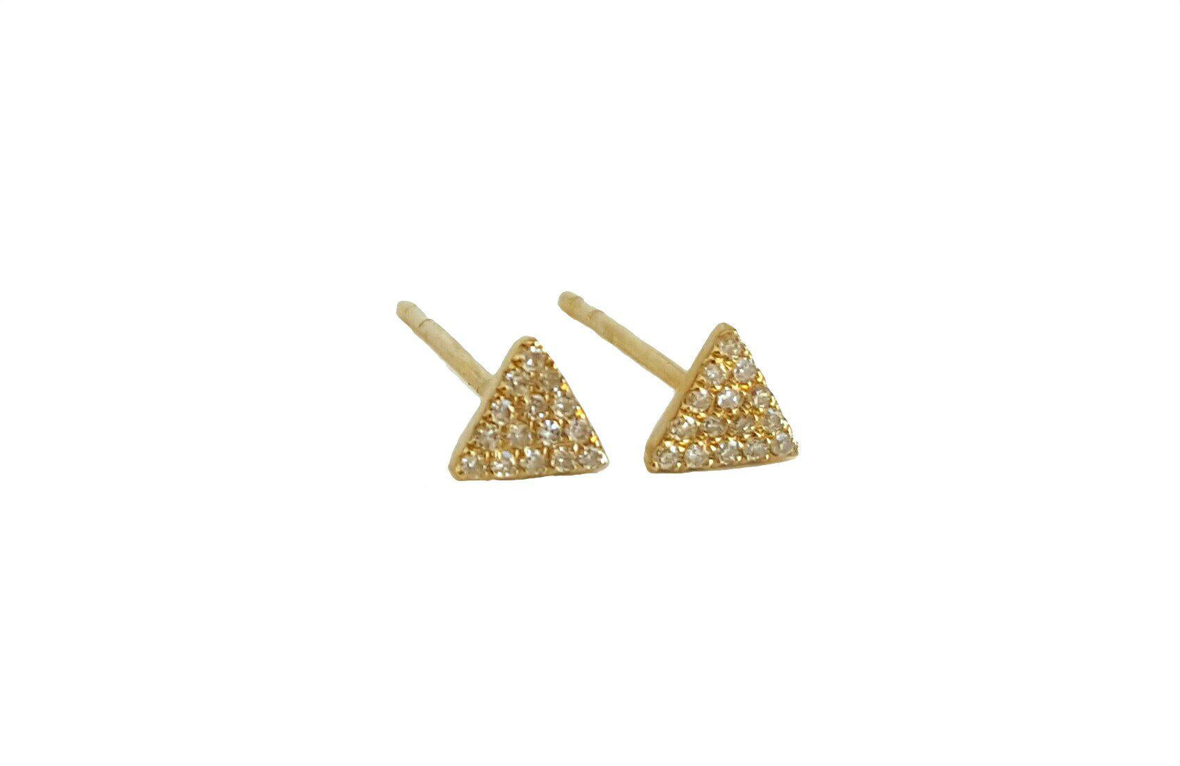 Small Gold & Diamond Triangle Earring – The Ear Stylist by Jo Nayor