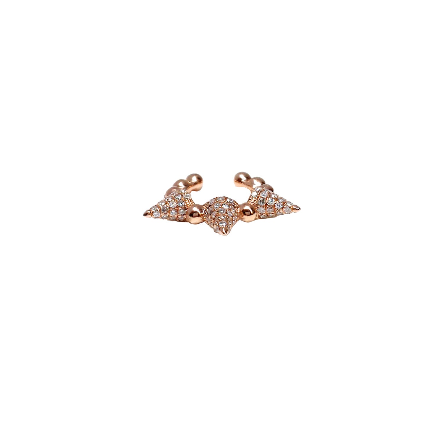Spiked Diamond & Gold Ear Cuff - Designer Earrings - The EarStylist ...