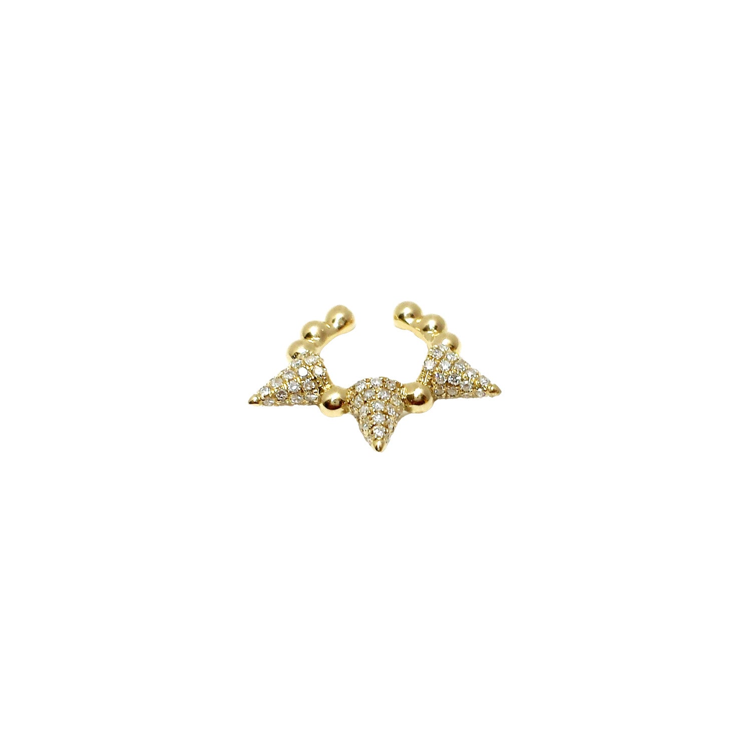 Spiked Diamond & Gold Ear Cuff - Designer Earrings - The EarStylist ...